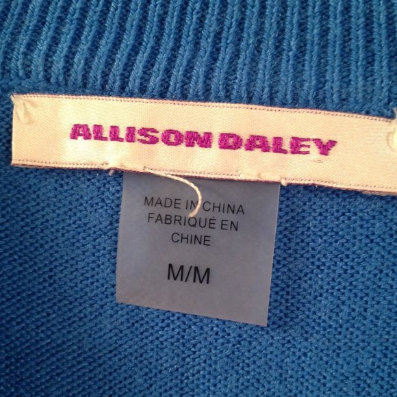 Allison Daley | Sweaters | Allison Dailey M Blue Long Sleeve Mock Neck ...